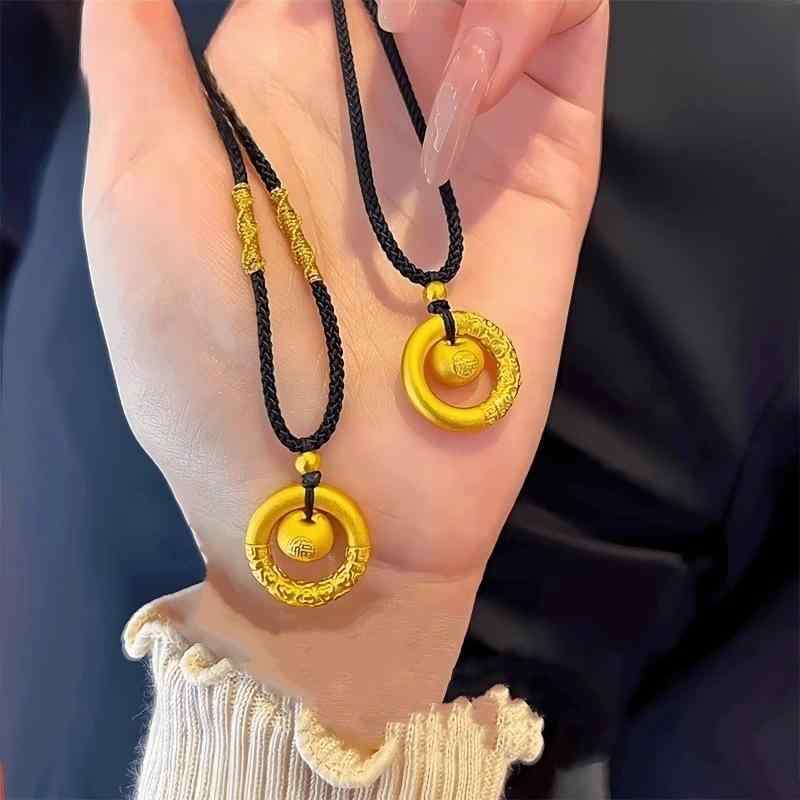 ・種類: ネックレス、ペンダント・素材: 黄金・貴金属の純度: K24(99.9%)・製品のカテゴリ: 3D硬貨・スタイル: 小清新・流行の要素: SNSで話題、人気商品・チェーンのスタイル: O字チェーン・形状: 幾何学模様・アフターサー...