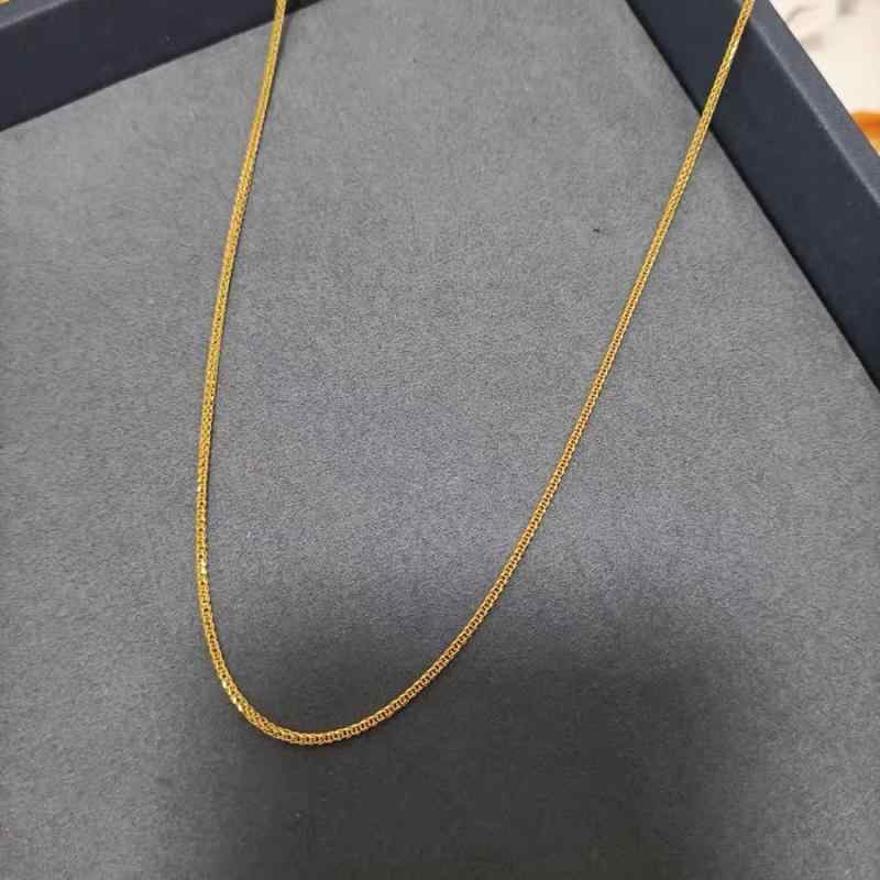 ・素材: 钛钢・処理工芸: 电镀・造型: 几何型・チェーンスタイル: 肖邦チェーン・周長: 41cm-50cm・カラー: M扣3-M扣肖邦链-黄・流行要素: 環形・スタイル: 个性・重量: 約3.6g・スタイル分類: 个性风潮・製品カテゴリ...