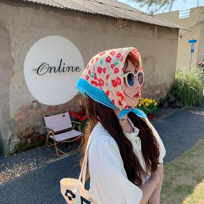 ・款式: 方巾・颜色: 1#粉绿月季, 2#粉色樱桃, 3#红色樱桃, 4#黄色小花, 5#口红花花, 6#藍黄小花, 7#藍色小花花, 8#绿色小花, 9#绿紫色小花花, 10#墨彩红花花, 11#墨彩藍花花, 12#泡泡紫色郁金香, 1...