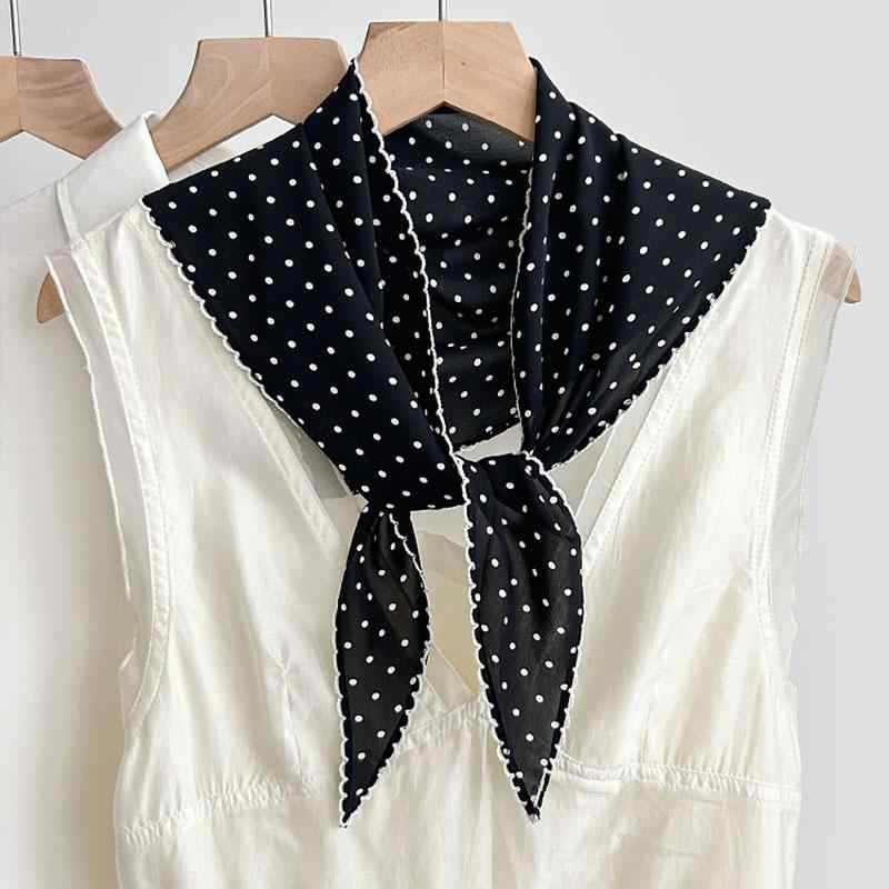 ・カラー: ブラック, 米白色・長さ: 95cm・編み方: 平紋・スタイル: ビジネス, 百搭, エレガント, ミニマル, カジュアル, スポーツ, ファッションOL, シンプル, 欧米, シック, 高級感・アイテム: 三角巾, 領巾, 頭...