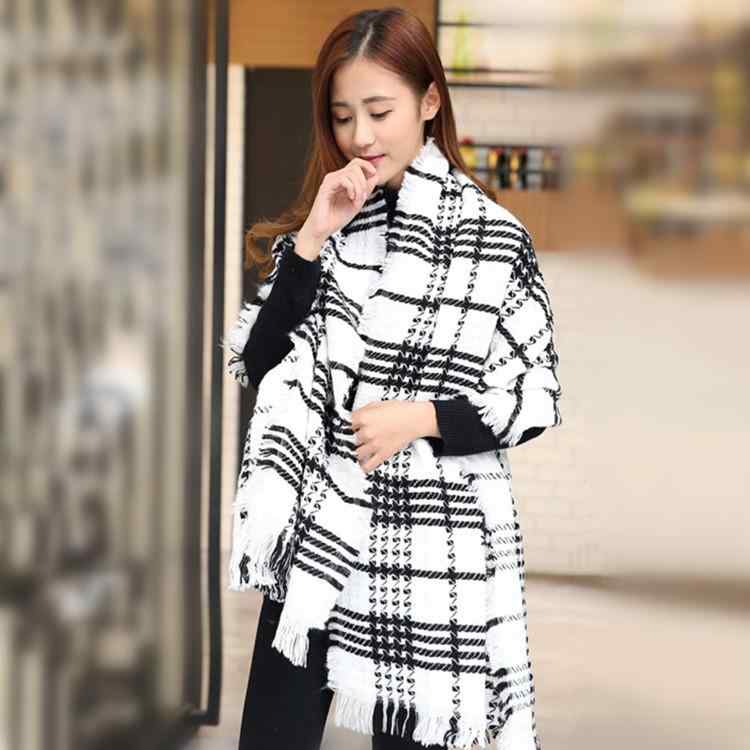 ・性別: 女性・素材: 毛糸・適した季節: 春、秋、冬・カラー: コーヒー底赤ストライプ, 黒底白ストライプ, ロイヤルブルー底黒ストライプ, 赤底黒ストライプ, 白底黒ストライプ, 暗赤底白ストライプ・スタイル: エレガント・長さ: 20...