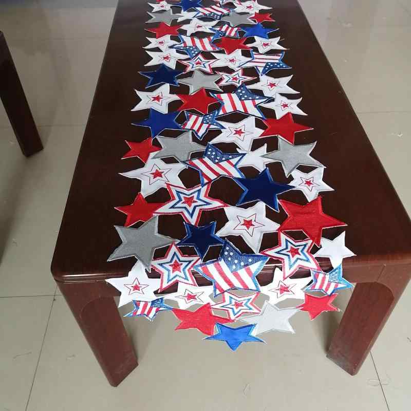 ・素材: ポリエステル90%、綿10%・スタイル: アメリカン・カラー: ホワイト旗子、貼布星星、ホワイト人形、白地星星・サイズ: 28X43、39X86、39X135、39X176、39X220、40X40、35X35・カテゴリー: テー...