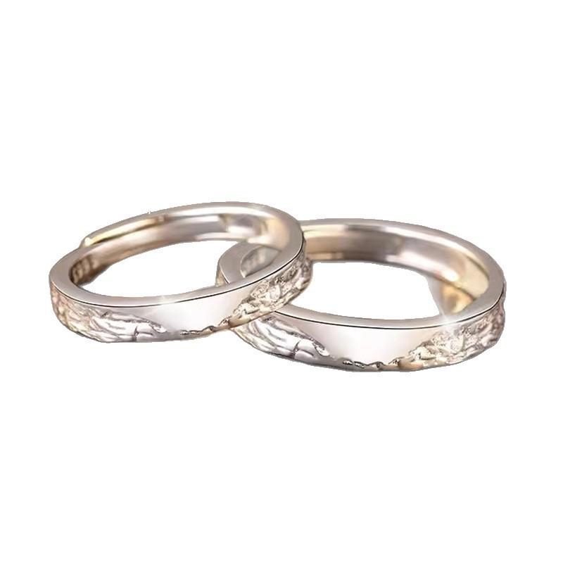 ・素材: 銀・スタイル: 個性・色: 女款（开口可调节）, 男款（开口可调节）, 情侣戒指一对（男戒+女戒）・製品カテゴリ: 手饰・対象: 情侣式・流行要素: 円形, 三角形, 八边形, 四边形・材質純度: 純銀・スタイル分類: 個性風潮