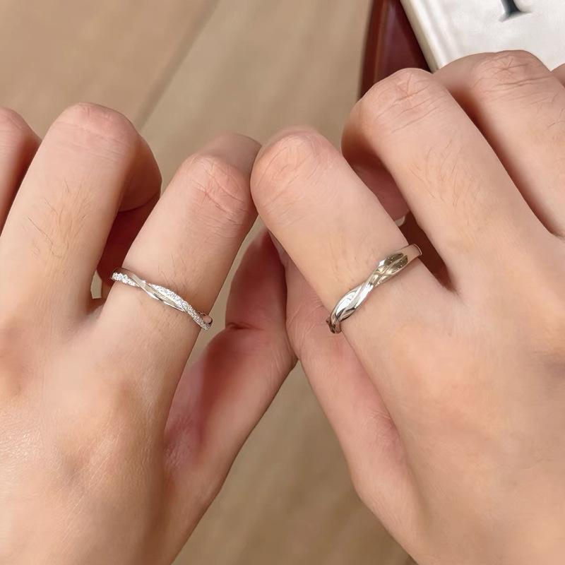 ・種類: 指輪、リング・素材: 銀・造型: その他・処理方法: 研磨・スタイル: ペア・カラー: 白金色(メンズ)、白金色(レディース)・サイズ: フリーサイズ（サイズ調整可能）・流行の要素: メビウスの輪・素材の純度: 純銀・スタイル分類...