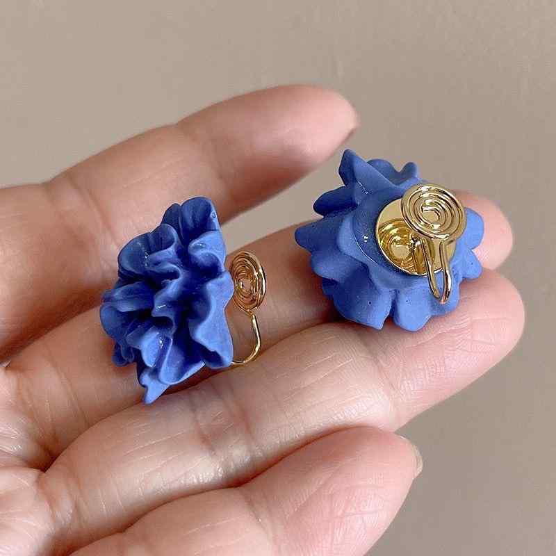 ・素材: 塑料/树脂・処理工芸: 電鍍・造型: その他・カラー: 綻放花朵克莱茵藍銀釘（左右ペア）, 綻放花朵克莱茵藍蚊香盤耳夾（左右ペア）, 綻放花朵紫色銀釘（左右ペア）, 綻放花朵紫色蚊香盤耳夾（左右ペア）, 綻放花朵肉粉銀釘（左右ペア...