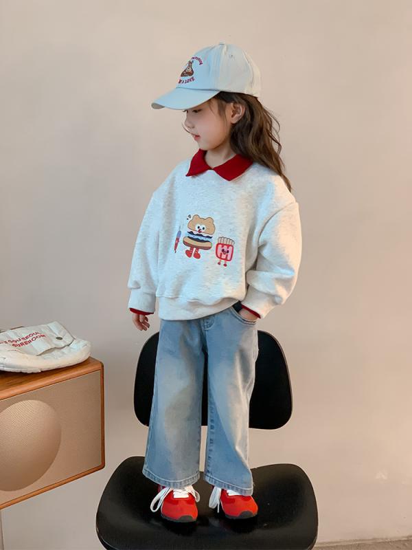 ・性別: 女・スタイル: カジュアル・適合年齢: 中小童(3~8歳, 100~140cm)・適合シーズン: 春・生地加工: 柔らかい・柄: カートン・厚さ: 普通・袖丈: 長袖・閉鎖タイプ: プルオーバー・フード: なし・実写画像: モデル...