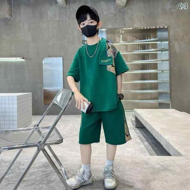 ・スタイル: 運動・袖丈: 半袖・柄: 無地・素材: ポリエステル繊維・主素材の含有量: 31～50%・対象年齢: 中・高学年・季節: 夏・カラー: 緑, 杏・サイズ: 120, 130, 140, 150, 160, 170