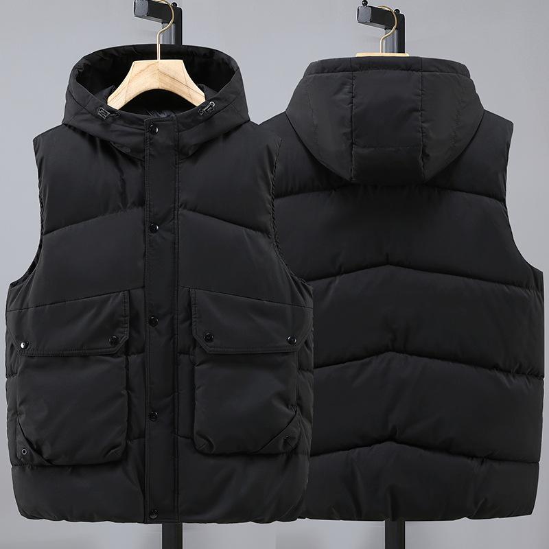 ・是否连帽: 连帽・填充物: 聚酯纤维・风格: ベーシック・版型: ゆったり・面料: 聚酯纤维・裏地: 聚酯纤维・対象: メンズ・カラー: ブラック・サイズ: 4XL, 5XL, 6XL, 7XL, 8XL, 9XL, 10XL・対象年齢:...