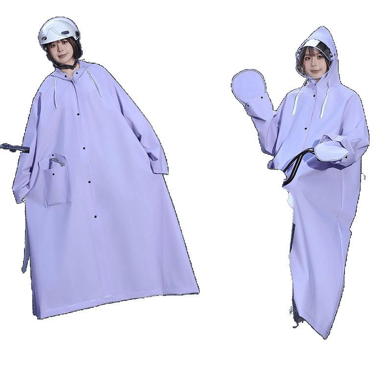 ・雨具用途: 徒步雨披・雨衣厚薄: 厚款・雨衣布料: EVA・防水胶层: 无・适用对象: 成人・人数: その他・颜色: 9001紫色双帽檐+加款下摆+手套可拆卸,9001墨绿双帽檐+加款下摆+手套可拆卸,9001藏青双帽檐+加款下摆+手套可...