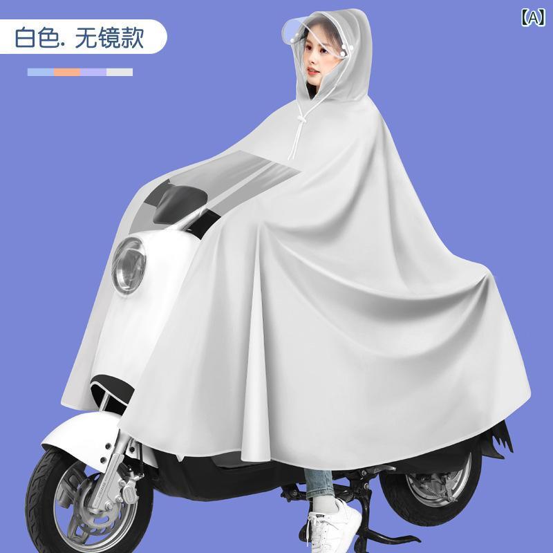 ・雨具用途: オートバイ/バッテリーカー用雨具・雨衣の厚さ: 厚手・生地の厚さ: 16mm・雨衣生地: オックスフォード布・防水接着層: PVC接着剤・対象者: 成人・対象人数: 1人・色: 白、紫、オレンジ、豆グリーン、ブルー、マットホワ...