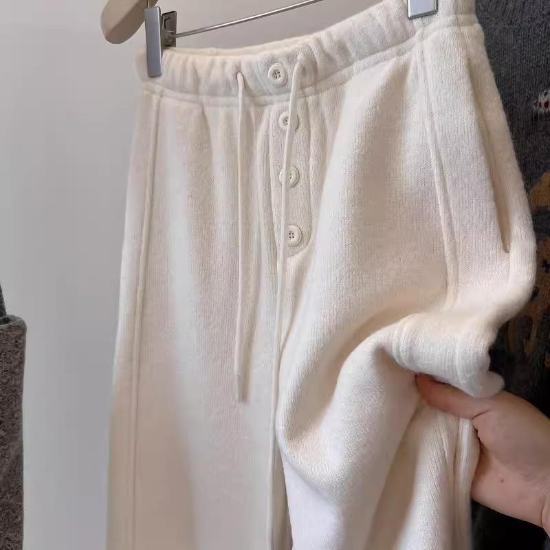 ・スタイル: 纽扣・パンツ型: ストレート・パンツ丈: フルレングス・腰: その他・流行の要素: シンプル・カラー: 米白加绒, 深灰加绒, 米白色常规, 深灰色常规・サイズ: S, M, L, XL, 2XL・スタイル: 御姐风・製品カテ...