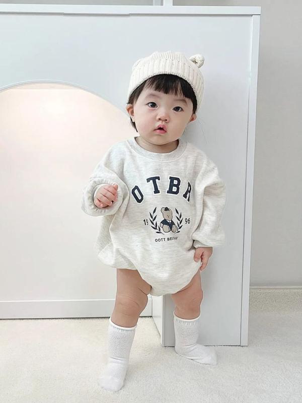 ・素材: 綿・対象年齢: 1~3歳(80~100cm)・適用性別: 中性/男女兼用・袖丈: 長袖・主な素材: 綿95%・スタイル: 韓国版・種類: ロンパース・カラー: 白花灰, ピンク, 灰卡色・適合身長: 66cm, 73cm, 80c...