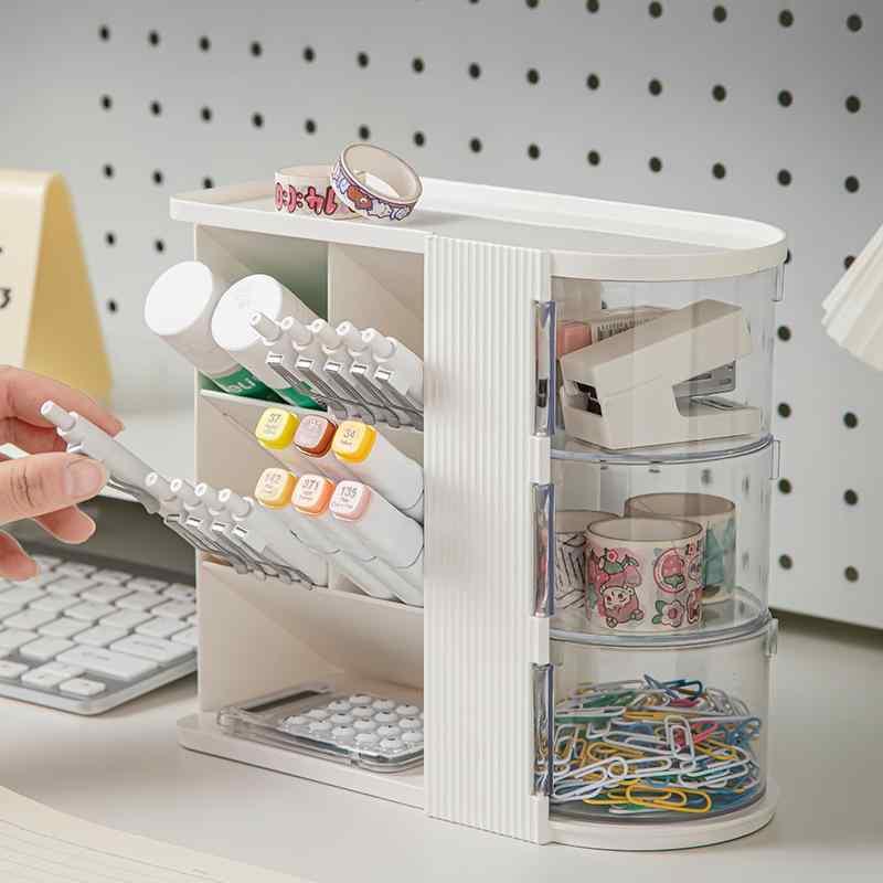 ・カテゴリ: 文具収納ボックス・モデル: 収納ボックス・素材: プラスチック (ABS+PS)・プラスチック新料占比: 100%・商品特性: 分格付き・機能: 整理・収納シーン: リビング、寝室、書斎、卓上・適用範囲: リモコン、文具、スマ...