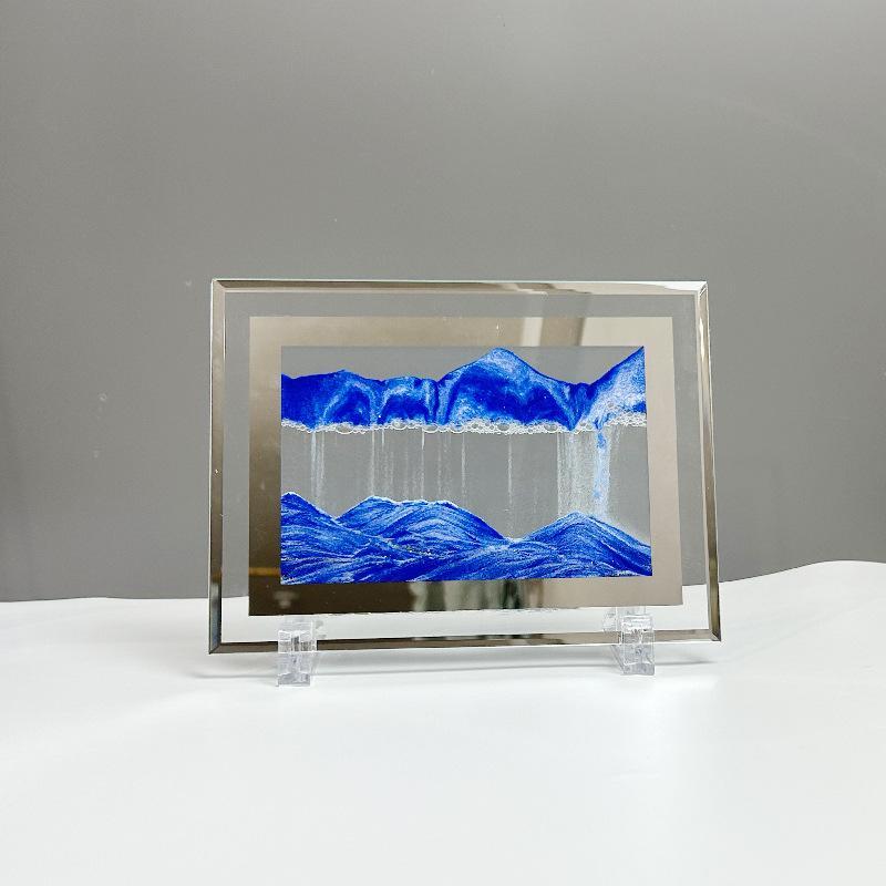 [ "・材质: 普通玻璃", "・制作工艺: 磨削", "・类别: 流沙画", "・表面工艺: 抛光", "・摆挂形式: 摆饰", &quo...