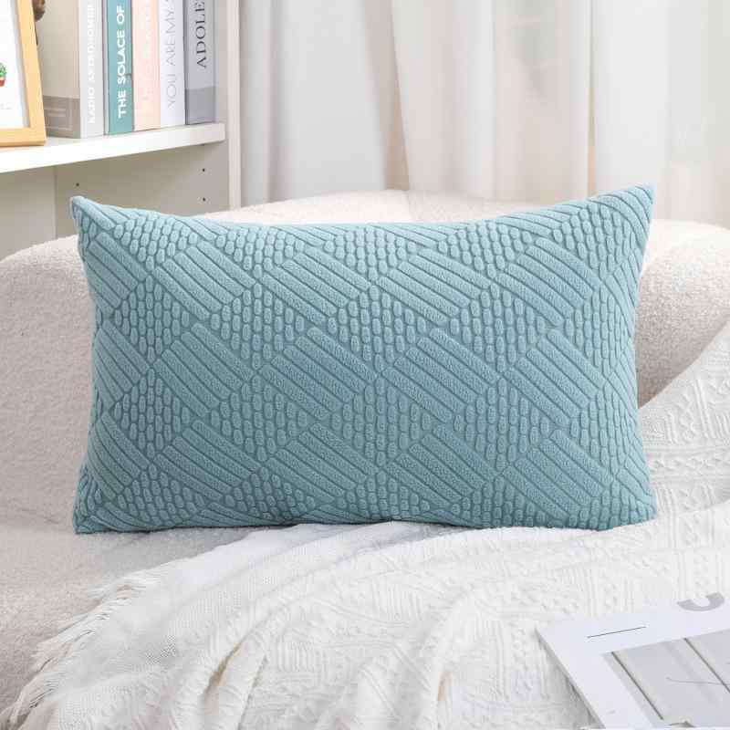 ・カテゴリ: 抱枕カバー/クッションカバー・素材: 毛绒・柄: 無地・カラー: ライトグレー, 紫芋色, シーブルー, 抹茶グリーン, マスタードイエロー, 濃緑, レイクセーラーブルー, グレー, オレンジ・サイズ: 30x50cm, 3...