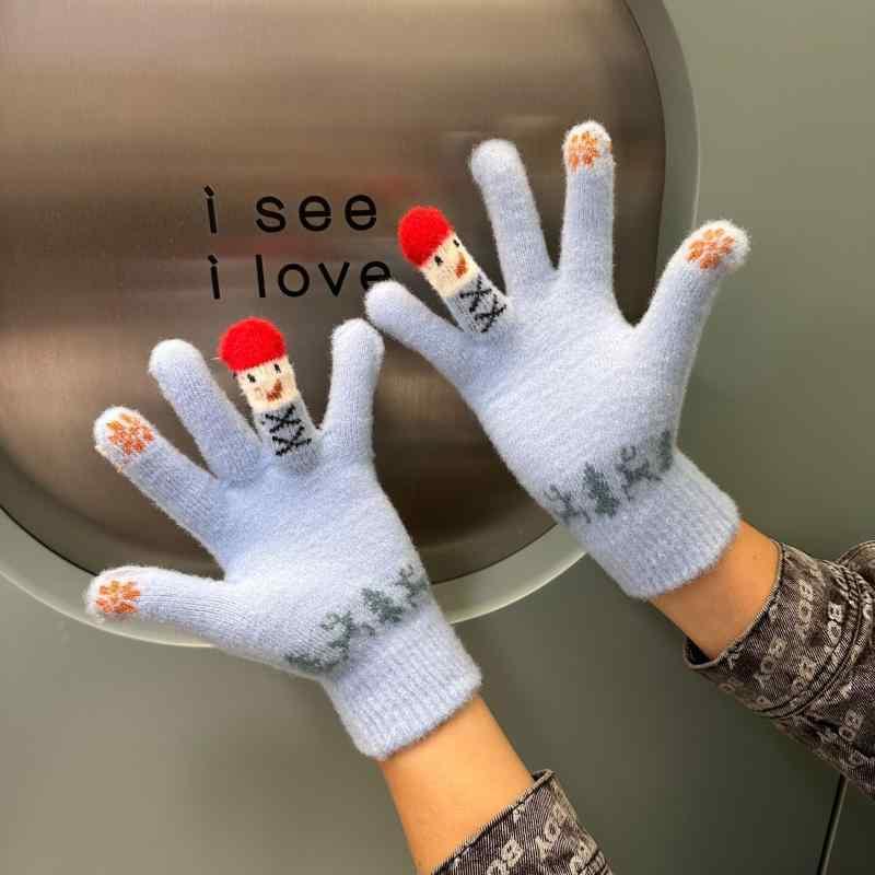 ・款式: 分指手套・颜色: 天藍色, 粉色, 卡其色, 灰色・适合季节: 冬季・风格: 原创设计・主面料成分含量: 71%-80%・面料名称: 锦纶・主面料成分: 锦纶・风格分类: 原创设计・处理工艺: 提花・产品类别: 服饰手套・流行元素...