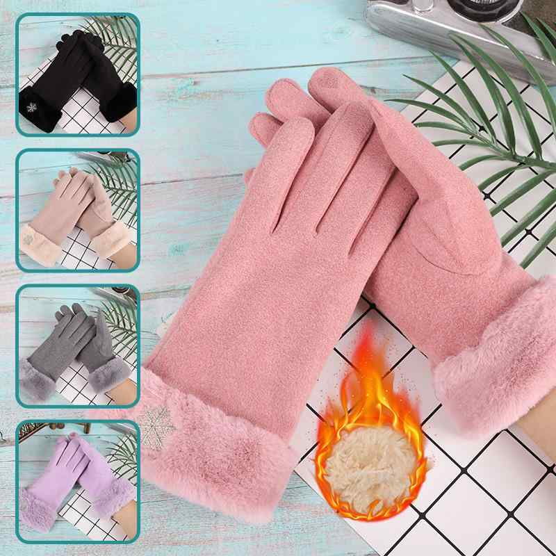 ・款式: 分指手套・颜色: 黒色, 灰色, 粉色, 咖啡色, 香芋色・尺码: 均码・适合季节: 冬季・主面料成分含量: 71%-80%・面料名称: 徳绒・主面料成分: 涤纶（聚酯纤维）・风格分类: 清新甜美・处理工艺: 绣花・产品类别: 保...