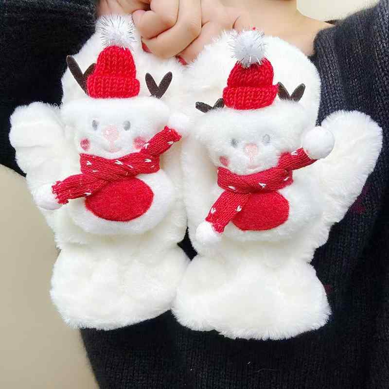 ・機能: 保温, 防風・スタイル: スイート, 学生風, クリスマス風・カラー: クリスマス雪だるま手袋-白, クリスマス雪だるま手袋-黒, クリスマス雪だるま手袋-緑, クリスマス雪だるまマフラー-白・サイズ: フリーサイズ・生地: フェ...