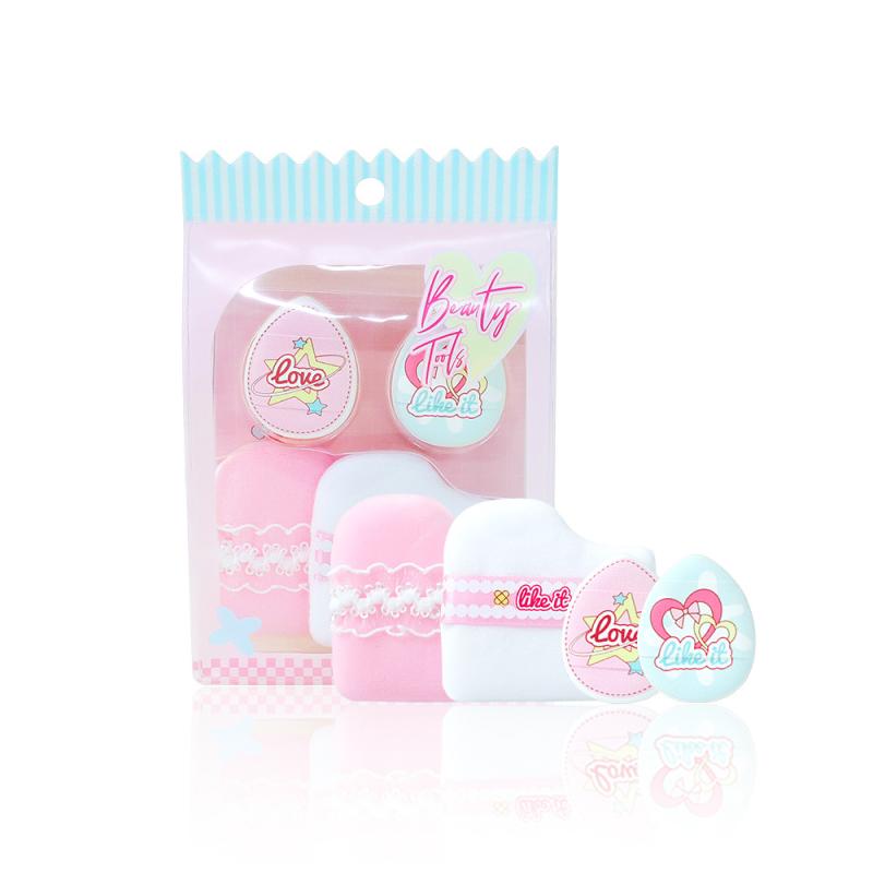 [ "・カテゴリ: 化粧パフ", "・素材: 純綿", "・数量: 4個", "・形状: 植毛"]