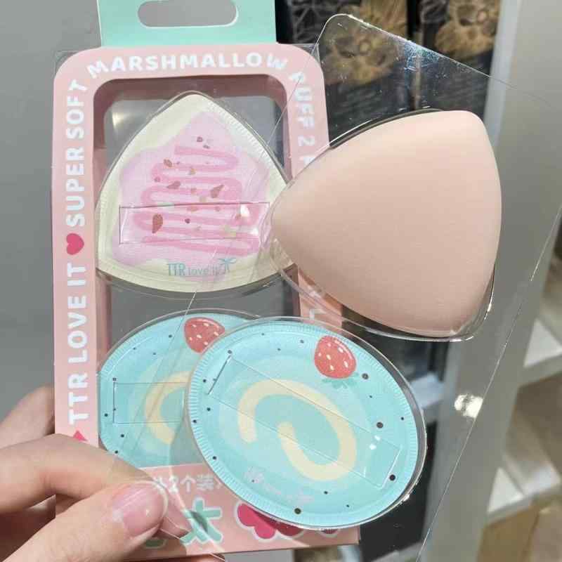 ・カテゴリ: パフ・素材: 親水性ポリウレタン・対象: 一般・形状: その他・仕様: XD2454綿菓子パフ（2個）, XD3444立毛ルースパウダーパフ（2個）