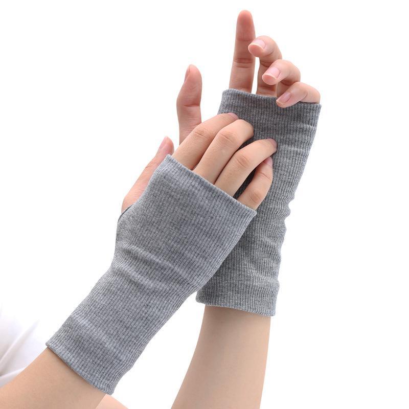 ・機能: 保温・スタイル: 個性派・カテゴリ: 手袋・対象: 成人男女・素材: 綿・主面料成分: 綿51～60%・カラー: ブラック, ホワイト, ダークグレー, 肌色, グレーと白のストライプ・袖丈: ハーフフィンガー