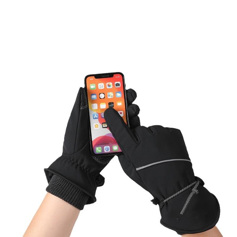 ・機能: 防水, 防滑, 保温, 防風・款式: 分指手袋・カラー: 灰赤, 黒赤, 黒・サイズ: フリー・適合シーズン: 冬・メイン素材含有量: 81～95%・生地の名称: ナイロン・メイン素材: ナイロン・スタイル: オリジナルデザイン・...