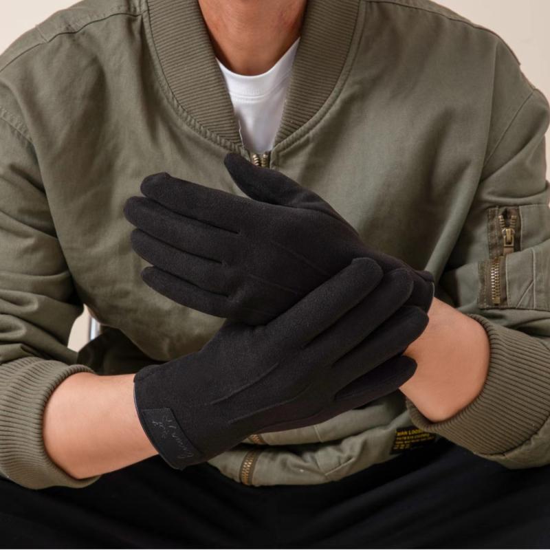 ・機能: 触屏,保暖,防汗,防風・款式: 分指手套・カラー: ブラック, グレー, カーキ・サイズ: 均码・適合シーズン: 冬・主面料成分含量: 81%-95%・面料名: 徳绒・主な素材: 涤纶（聚酯繊維）・スタイル: ファッション通勤・製...