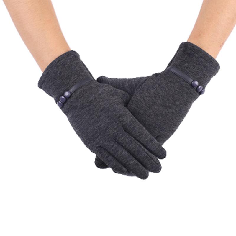 ・機能: 保温・柄: レース、スナップボタン・スタイル: ミトン手袋・カラー: レッド, ブラック, グレー, ダークブルー, ブラウン・対象: 女性・シーズン: 冬