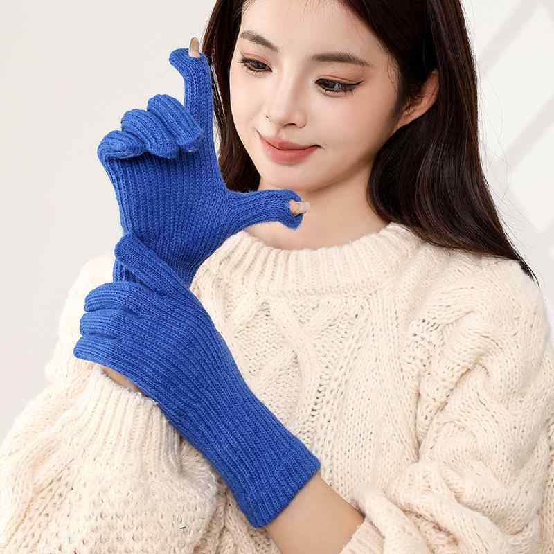 ・機能: 触屏, 保温, 防風・スタイル: 百搭, 極簡, ファッションOL, 简约・色: ブラック, 墨緑, ピンク, クラインブルー, レモンイエロー, レッド, ミルクホワイト・サイズ: 均码・主な素材: 毛糸・カテゴリ: 保温手袋・...