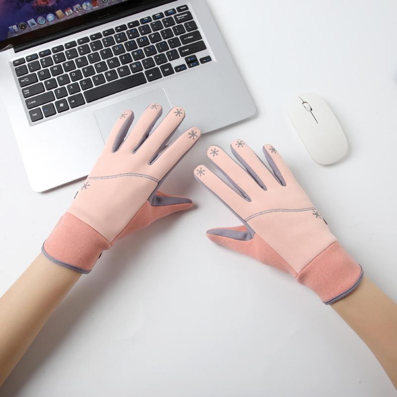 ・機能: 防滑、タッチパネル、保温・スタイル: スイート・カラー: ブラックピンク、グレーピンク、ピンクグレー、ベージュブラック・サイズ: フリーサイズ・素材: ポリエステル（ポリエステル繊維）、ミルクシルク・主面料成分含量: 61%～70...