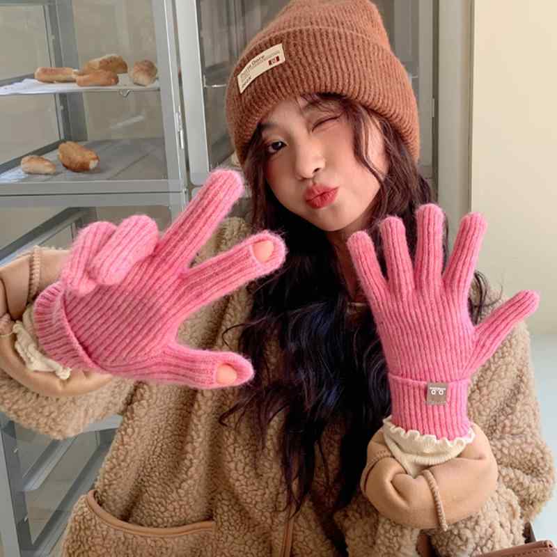 ・機能: 触屏, 保温・款式: 分指手袋・カラー: 米白色, 黒色, 黄色, 玫红色, 皮粉色, 浅粉色, 浅灰色, 浅咖色, 浅藍色, 浅紫色, 正红色, 砖红色・サイズ: 均码・素材: 腈纶・面料: 腈纶・カテゴリー: 保温手袋・风格:...