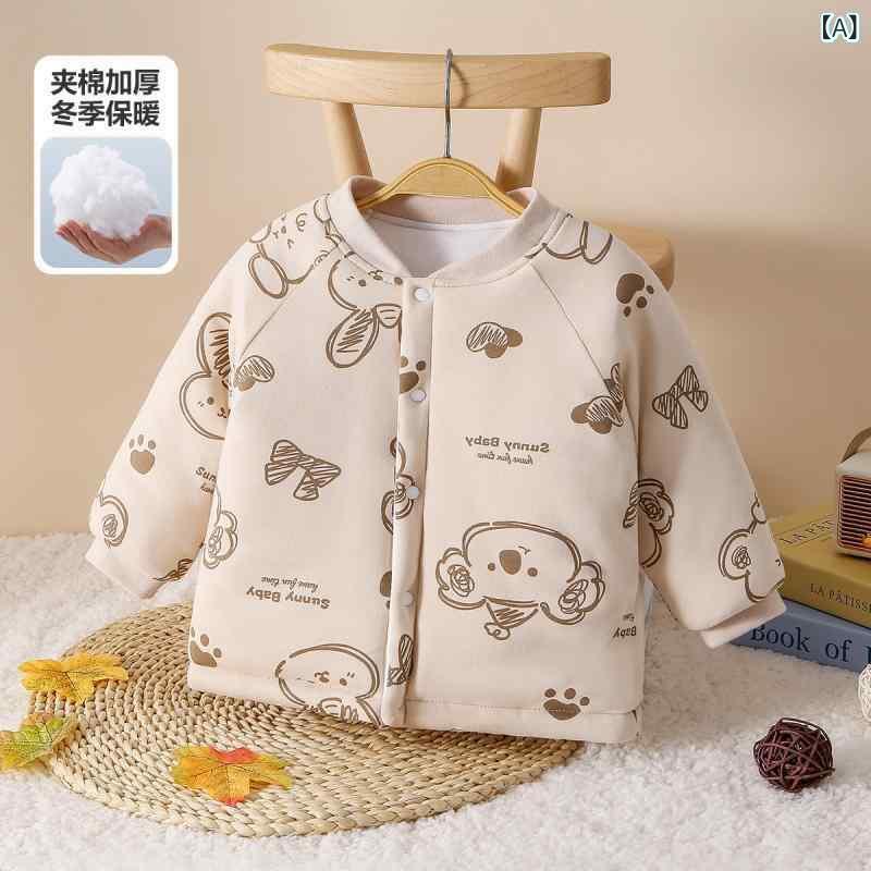 ・スタイル: カジュアル・適合年齢: 婴幼童(1~3歳，80~100cm)・適合季節: 冬季, 秋季・生地加工: 剪毛・詰め物: ポリエステル繊維・フード: なし・厚さ: 厚手・柄: カートーン・実写: 実写、モデルなし・要素: カートーン...