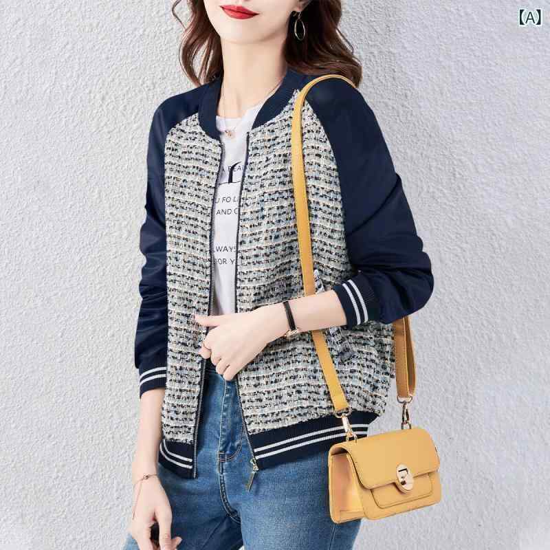 ・主な素材: 綿30～50%・柄: 格子・スタイル: 日韓カジュアル・袖丈: 長袖・ネックライン: 立襟・カラー: 宝石藍・サイズ: S、M、L、XL、2XL・対象: 成人・対象性別: 女・製品カテゴリ: アウター