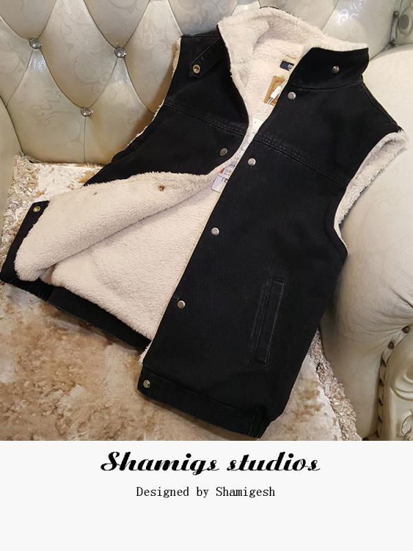 ・款式: 开衫・衣长: 普通款(50cm<衣长≤65cm)・领型: 立领・图案: 人物・流行元素: 口袋・面料名称: 牛仔布・主な素材: 綿・カラー: ブラック・サイズ: S,M,L,XL・スタイル: 日韓カジュアル・填充物: 涤棉・...