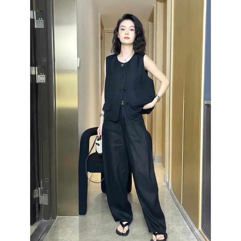 ・スタイル: 都市風・カテゴリ: 馬甲/ベスト・色: ブラック・サイズ: S, M, L, XL・素材: アクリル・対象: 大人, 女性・フィット: レギュラー