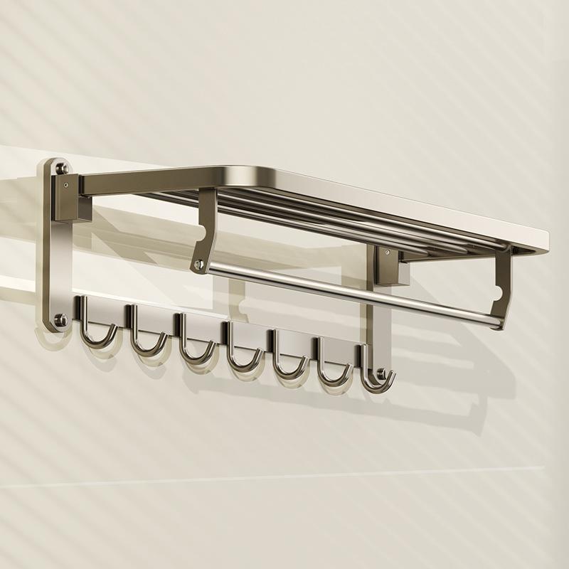 ・表面処理: 高温焼付塗装・素材: ステンレス・承重: 10kg・サイズ: 40cm, 50cm, 60cm, 70cm, 80cm・層数: 1層・スタイル: 新中式・分類: 毛巾架・機能: 折りたたみ可能