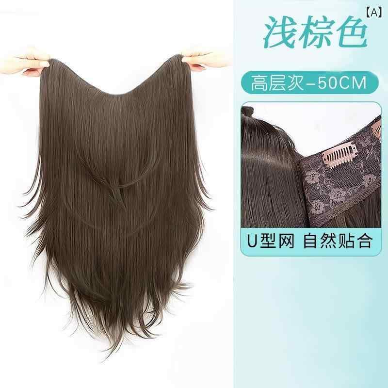 ・適用人群: 女士・処理工芸: 机制・可否染燙: 不可・髪素材: 高温糸・適用肌色: 任何肤色・髪型タイプ: 卷・髪型長さ: 50cm、60cm・色分類: 浅棕色、深棕色、棕黒色、自然黒・製品種類: 假发片