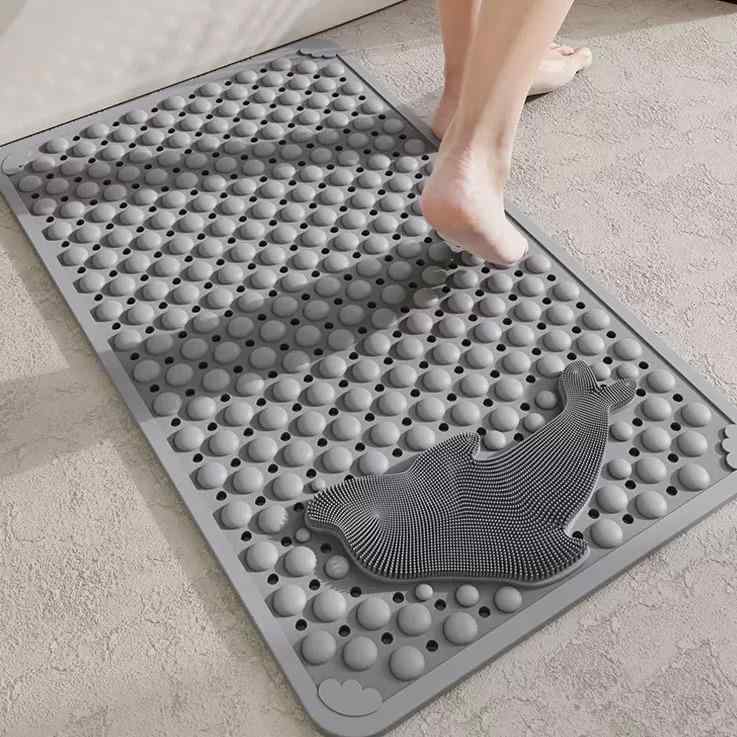 ・素材: PVC・形状: 方形・柄: 海洋・洗濯: 洗濯機洗い可能・カラー: 浅青色, 乳白色, グレー, マルスグリーン・サイズ: 35x70cm, 44x75cm, 54x85cm・場所: 浴室・スタイル: 現代的