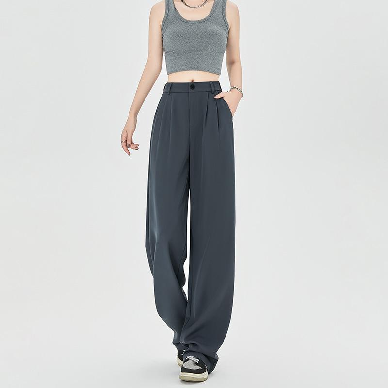 ・素材: ポリエステル繊維、スパンデックス・スタイル: ストレートパンツ・パンツ型: ストレート・パンツ丈: ロング・ウエスト: ハイウエスト・厚さ: 薄手・ポイント: ポケット・カラー: ブラック、ダークグレー、ピンク・サイズ: S、M、...