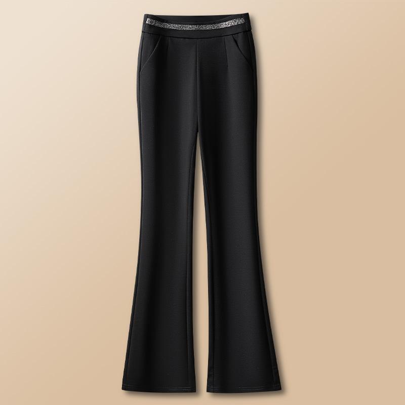 ・素材: 聚酯纤维、氨纶、その他・スタイル: 微喇裤・パンツ丈: 长裤、九分丈・股上: ハイウエスト・厚さ: 中厚・ポケット: あり・カラー: ブラック、ホワイト・サイズ: M(27)、L(28)、XL(29)、2XL(30)、3XL(31...