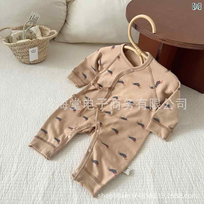 ・素材: 綿・袖丈: 長袖・対象年齢: 新生児 (0~1歳、80cm以下)・生地の厚さ: 普通・主な素材の組成: 綿95%・カラー: 豹紋, ブルーストライプ小犬, コーヒーブルーストライプ・適合身長: 52cm, 59cm, 66cm・製...