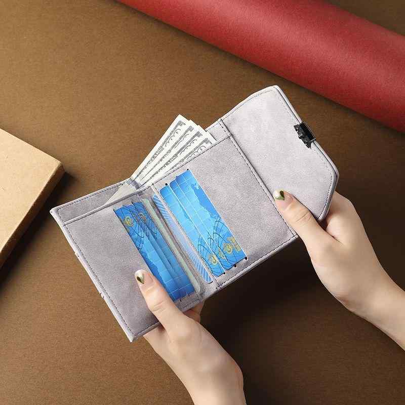 ・钱夹折数: 3折・风格: 都市简约・图案: 纯色・颜色: 藍色, 黒色, 灰色・适用场景: 日常搭配・功能: 防水, 超轻, 耐磨, 扩容, 可收纳