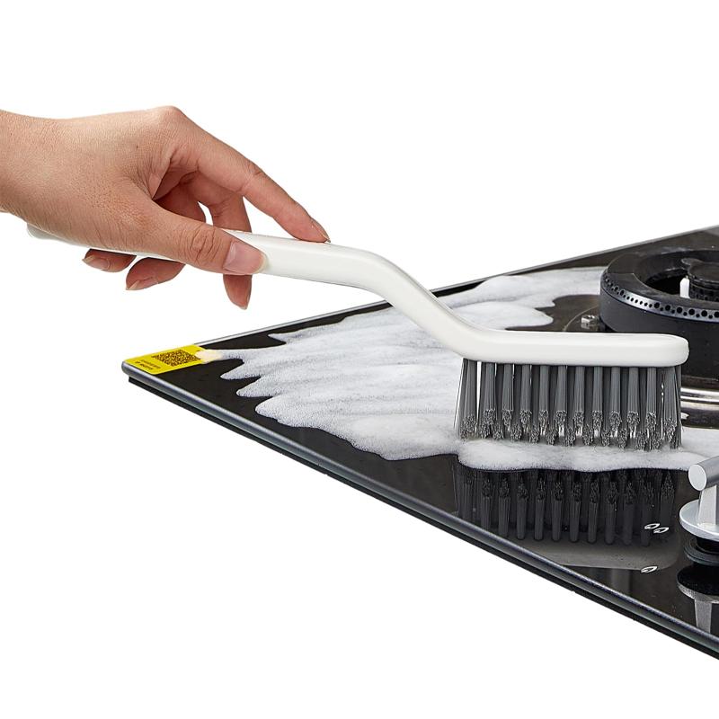 ZASA お風呂掃除 ブラシ 窓・隙間用ブラシ 多用途クリーナー 窓ブラシ 浴室用 汚れ物用ピンセット付き 風呂フタ洗い ベランダ 掃除 窓掃除床用 窓拭き 排水溝ブラシ 多用途クリア 窓拭き ワ【高品質な素材】 お風呂掃除ブラシはブラシと...