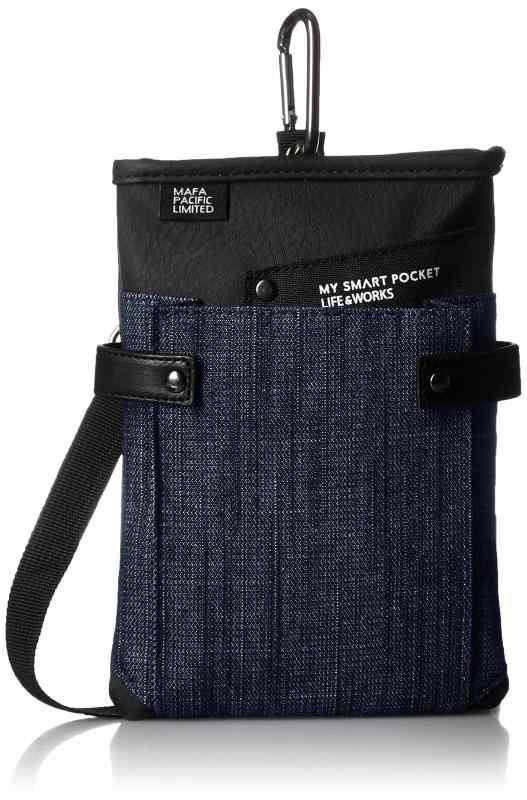[マファパシフィックリミテッド] MAFAPACIFICLIMITED デニム柄シザーバッグ(MUJ-108タテ21cmxヨコ15cmポケットの数:2(外側2/内側0)重量:170gショルダーストラップ付き(全長123cm)カラビナ付き
