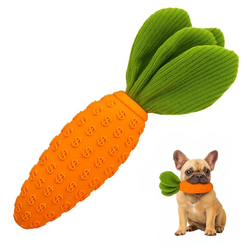 MATCHA MELON 犬 おもちゃ 噛む 頑丈 デンタルケア ニンジン型 中型犬 小型犬 歯磨き トレーニング ストレス解消 耐久性 ペット用 玩具【噛んで遊べる頑丈設計】強化素材を使用し、壊れにくく長持ち。小型犬から中型犬まで安心して...