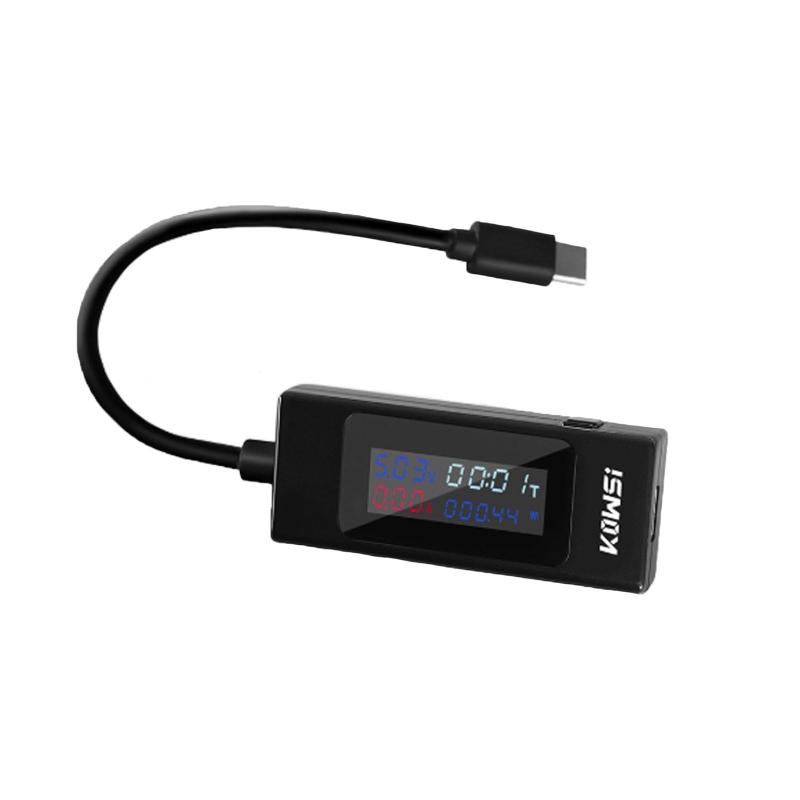 USB電圧 電流チェッカー Type-C テスター 電流双方向対応ケーブル付き 電流 電圧 容量など多機能表示 4-30V/0-6.5A 急速充電対応でき QC2.0/3.0 USB Cテスター【USB電流計】USB電流計はプラグアンドプレ...