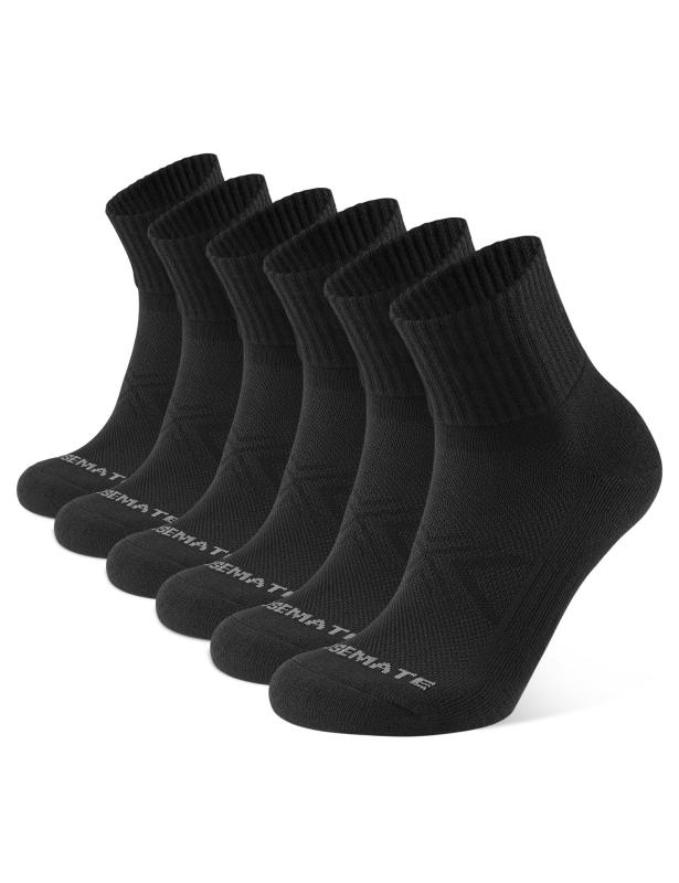 [CLOSEMATE] スポーツソックス 靴下 メンズ くるぶし ランニングソックス 防臭吸汗・吸湿速乾 パイル底 スニーカー用 ショートソックス ゴルフ クォーターレングス丈 綿 ミドル丈 オールシー【ランニングソックスについて】サイズ：...