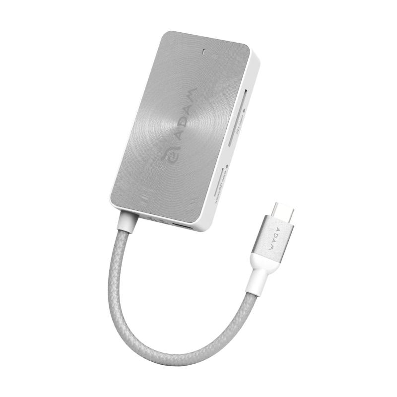 Adam Elements USB Type-C 2ポートハブ/PD充電/リーダーライター AAPADHPDC501SL