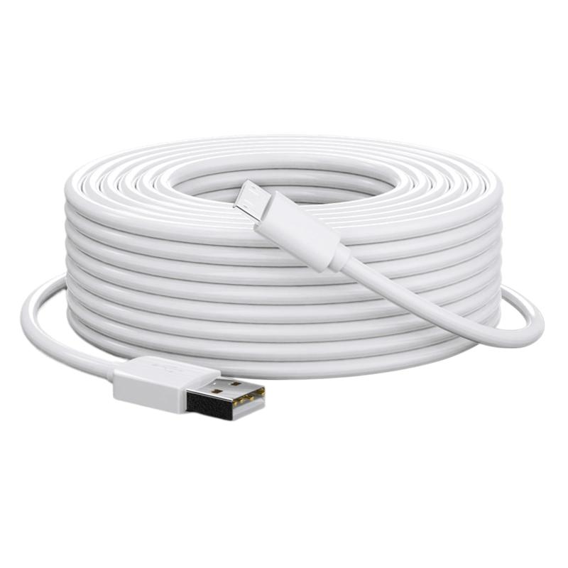 usbケーブル 10M micro usb 電源ケーブル USBAオス-micro Bメス 充電ケーブル 電源コード 防犯カメラ給電 Wyze Cam v3/Kasa Cam Indoor/Amazon Cloud Camera/Echo ...