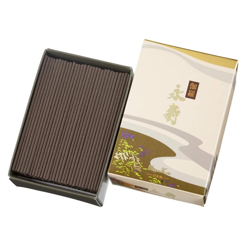 日本香堂(Nippon Kodo) 伽羅永寿 ミニ 72×35×110<b>原産国 :</b> 日本<b>内容量 :</b> 80<b>商品サイズ (幅X奥行X高さ) :</...